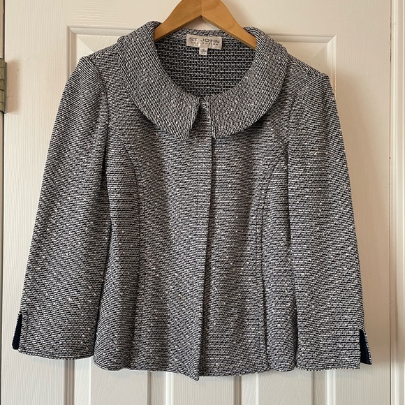 St. John | Jackets & Coats | Vintage St John Collection Tweed Zip ...